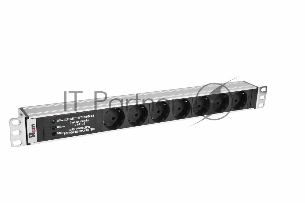 Цмо Блок розеток Rem-10, 7 Sсhuko, вход IEC 60320 C14, 10 A, 19 R-10-7S-FI-440-Z