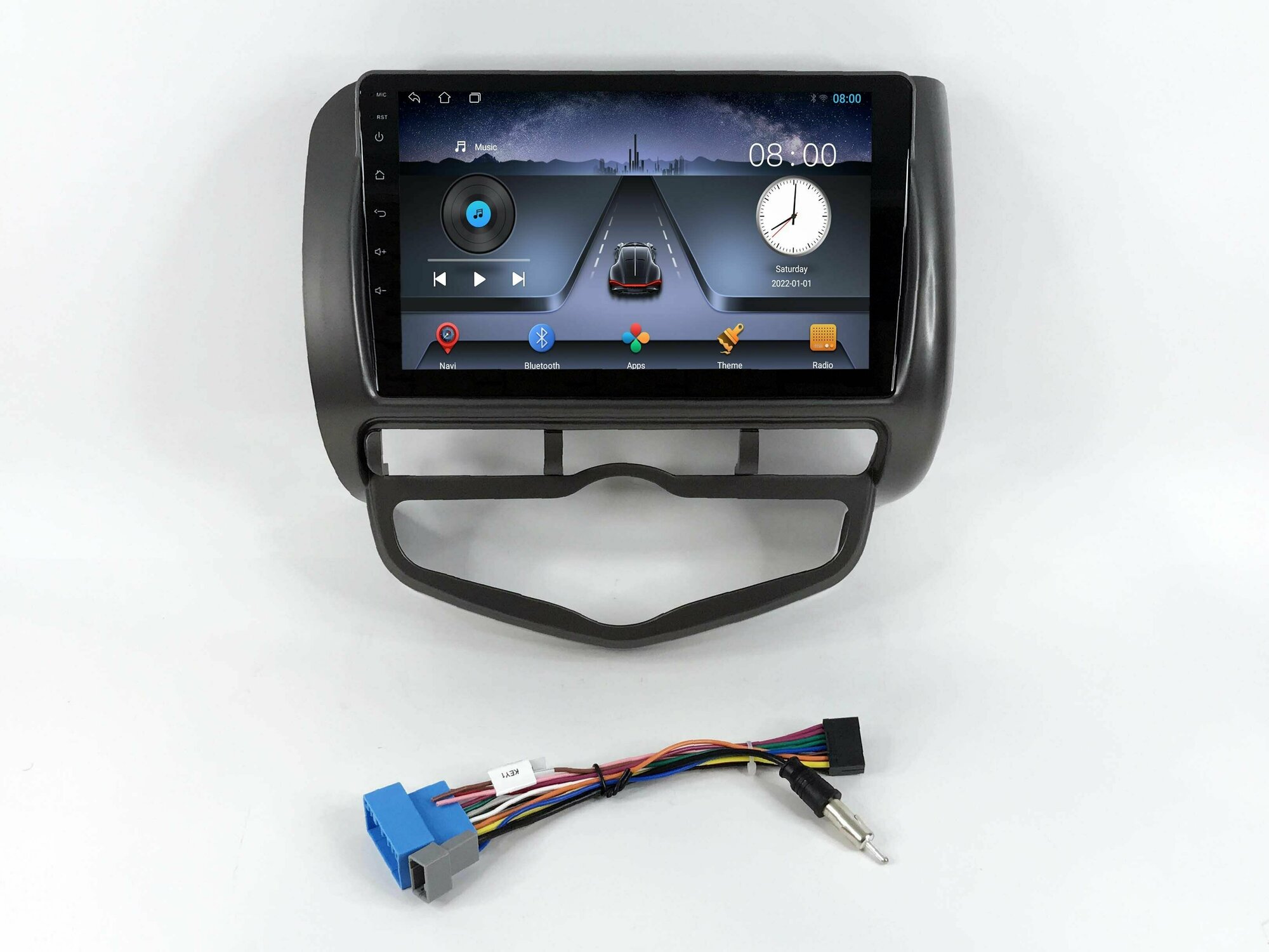 Магнитола Qled на Honda Jazz Fit 1 2001-2008 климат контроль левый руль Android 1/32GB