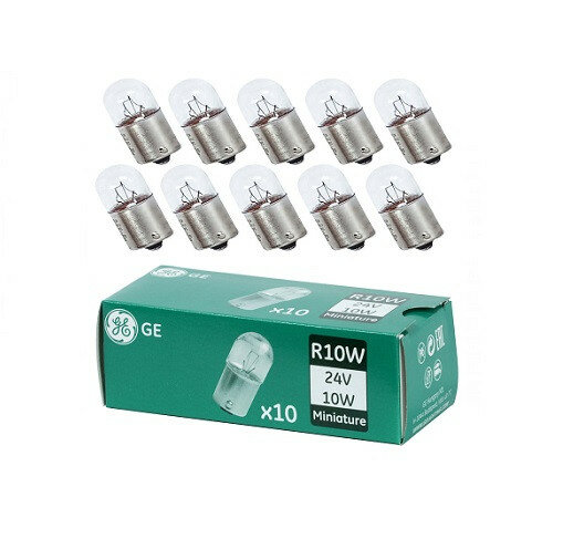 Автомобильная лампа GE Miniature R10W 24V 10W BA15s, 10шт.