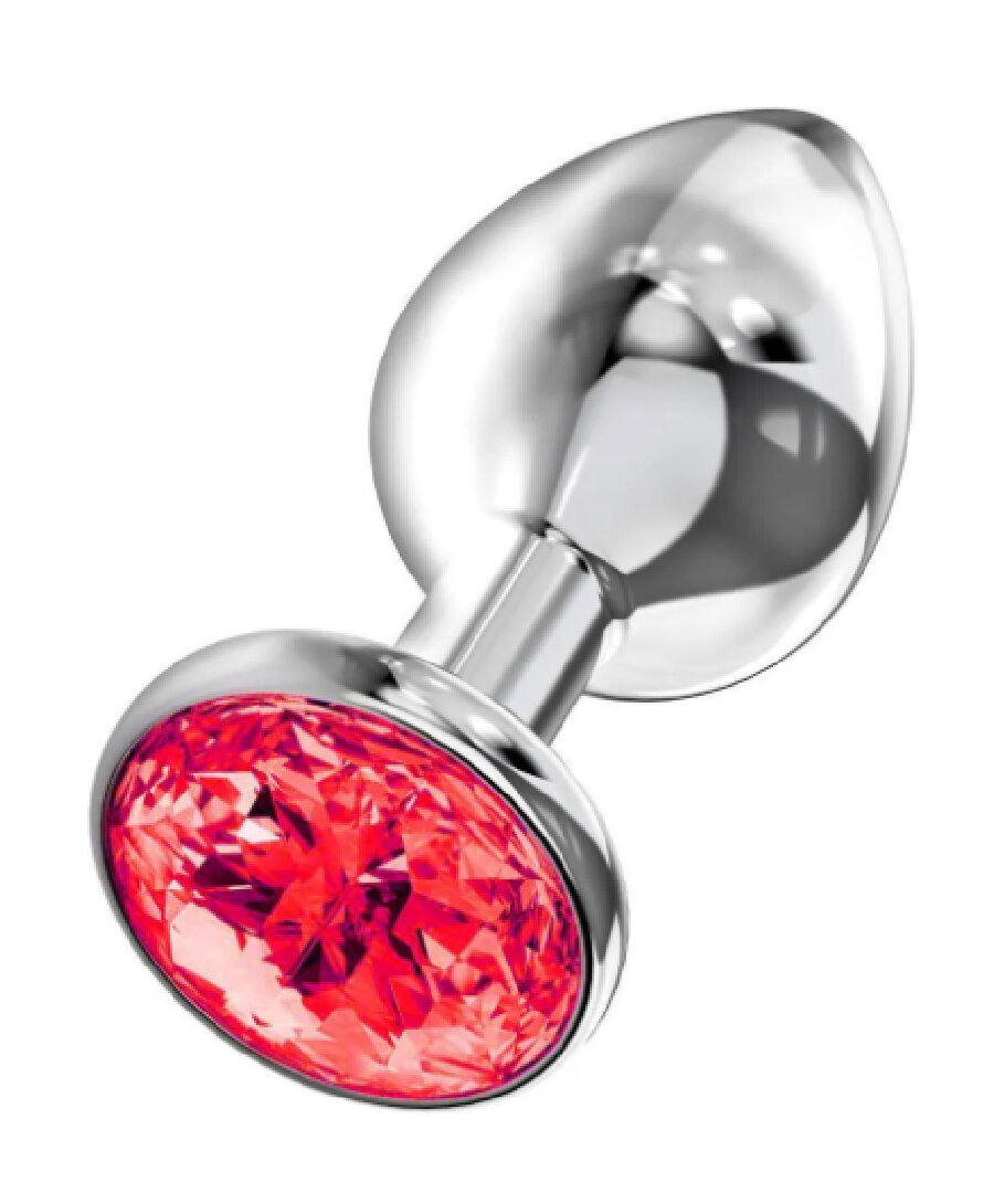 Fredorch Анальная пробка из нержавеющего материала с красным кристаллом (размер S)