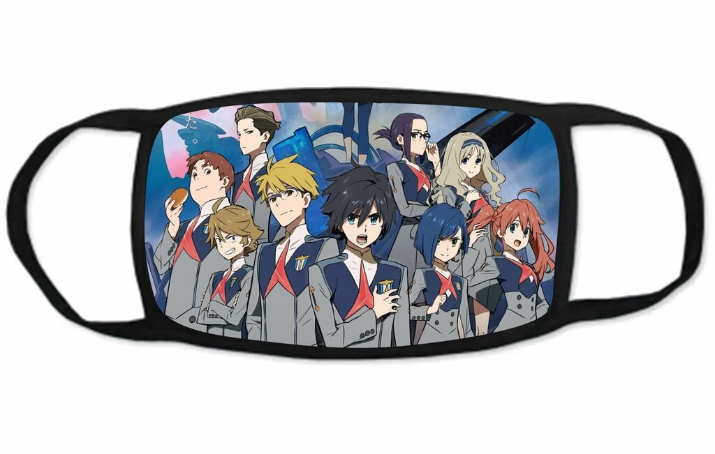 Маска на лицо Любимый во Франксе, Darling in the Franxx №3, Детская - 18 на 10 см