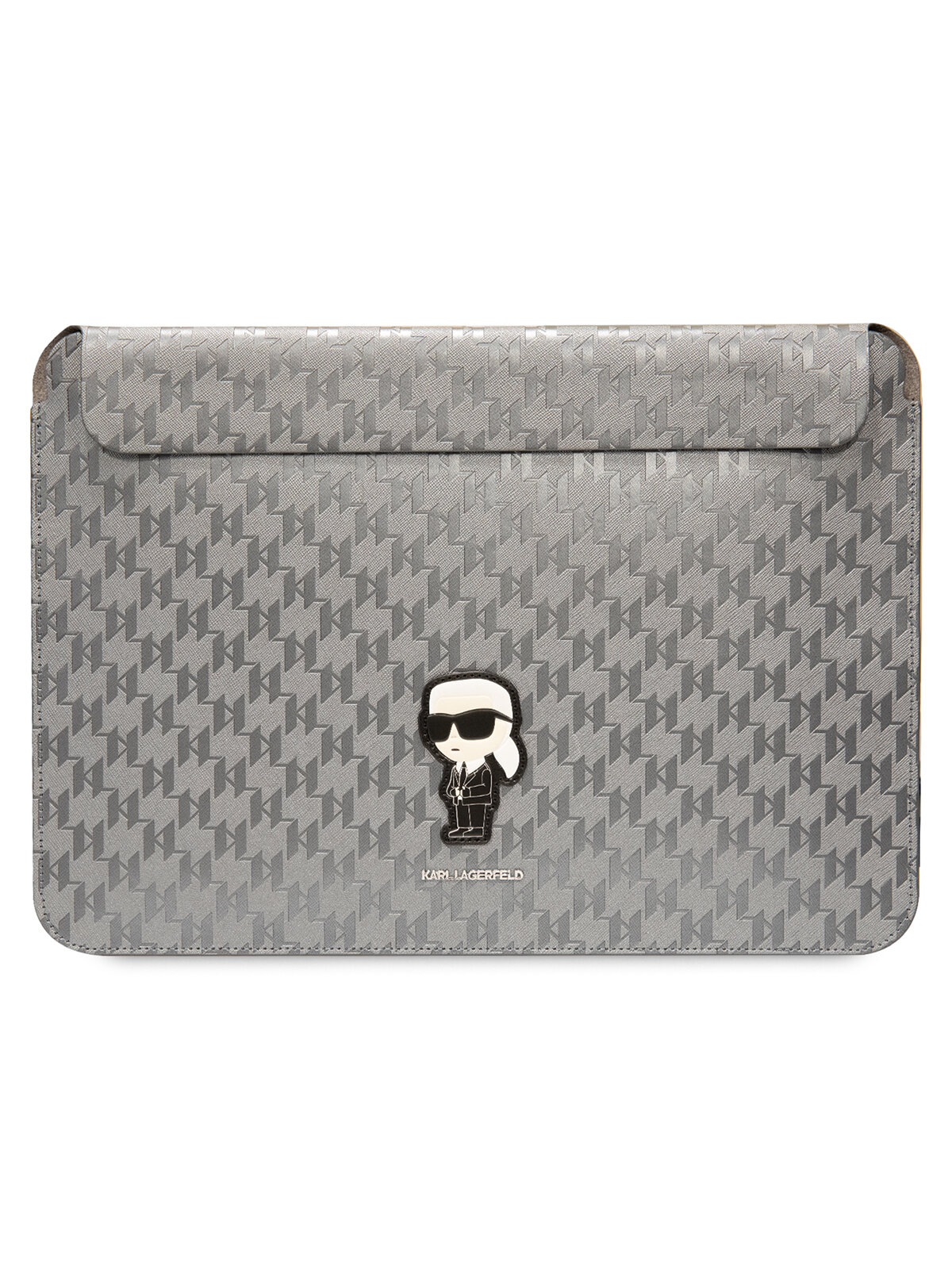 Lagerfeld для ноутбуков 13"/14" чехол Saffiano Sleeve Monogram NFT Karl Ikonik Silver