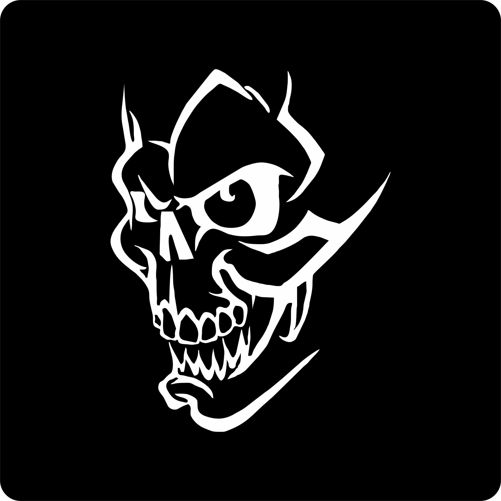 Наклейка на авто Череп 20х15 см, KRASNIKOVA, наклейка тюнинг, на автомобиль, машину, прикольные