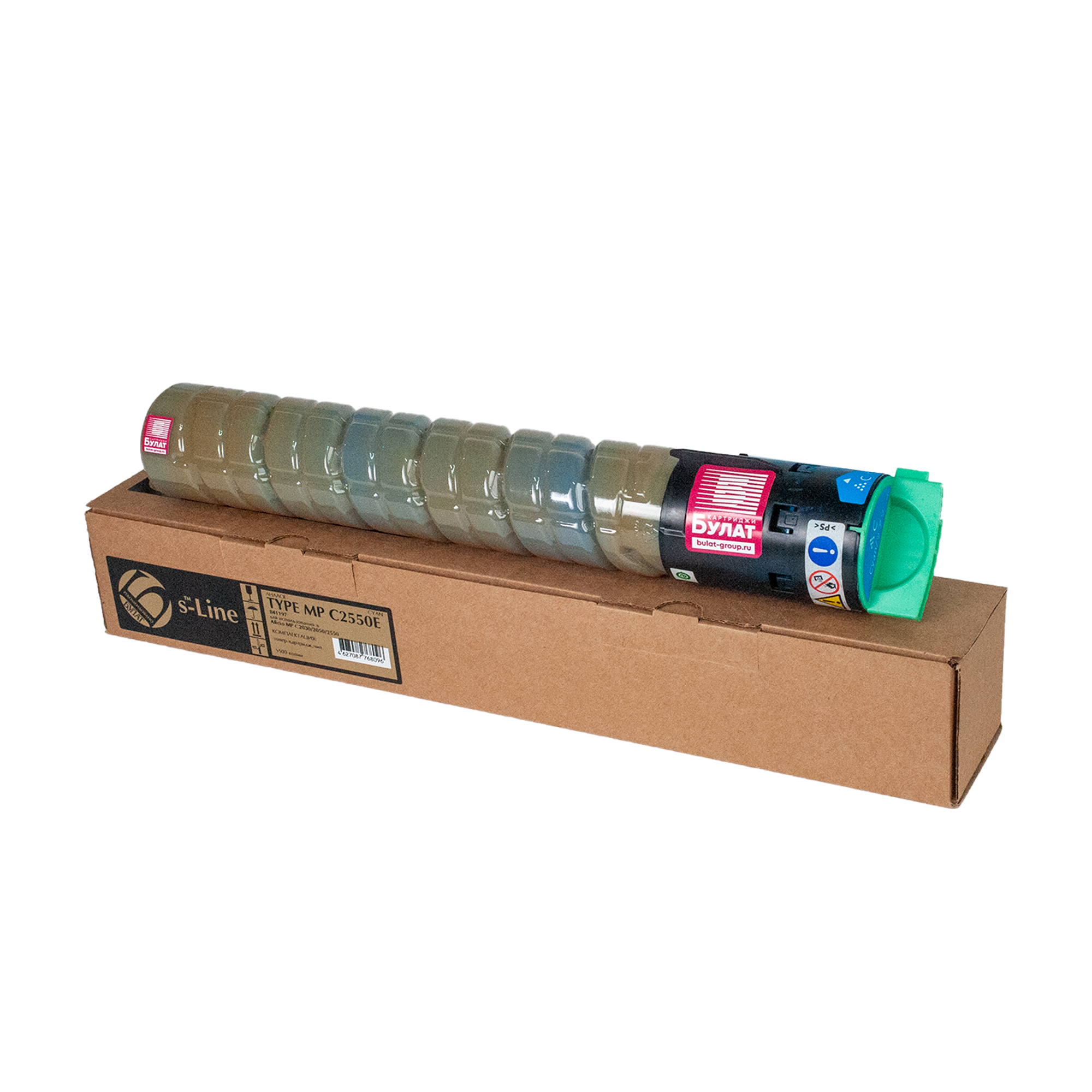 Тонер-картридж булат s-Line MP C2550E (841197) для Ricoh Aficio MP C2030, MP C2550, MP C2551 (Голубой, 5500 стр.)
