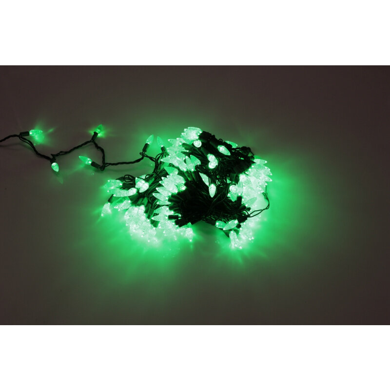 LED-PL-C6-4-G-220V-20-G Светодиодная гирлянда 20м 220V зеленые LED/насадка Ягодка 3,5х1,5см Neo-Neon