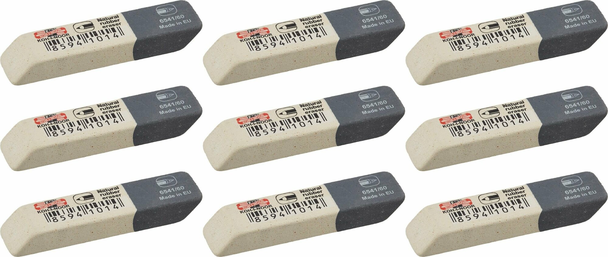 KOH-I-NOOR Ластик Каучуковый, 9 шт