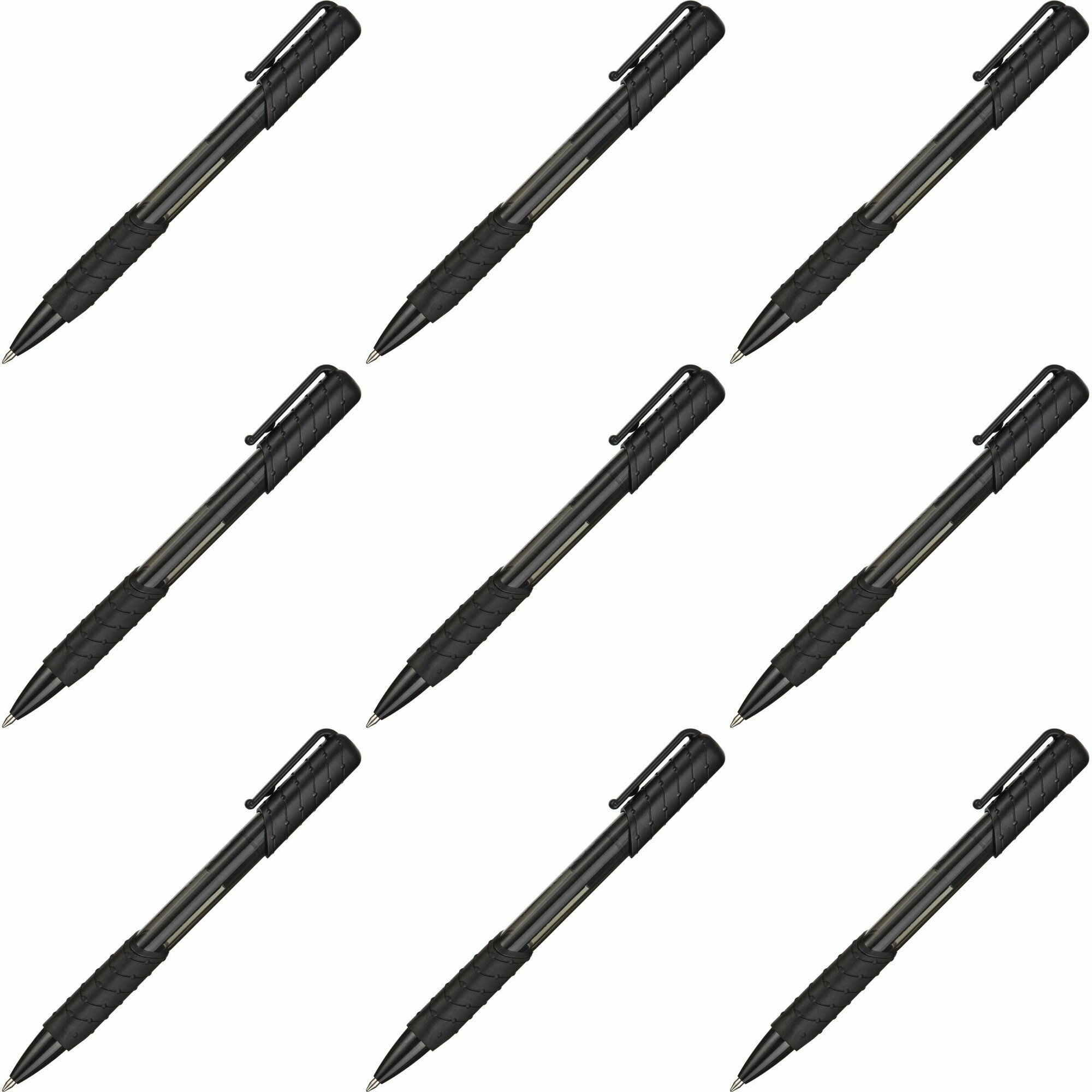 Kores Ручка шариковая автоматическая, черный, 9 шт