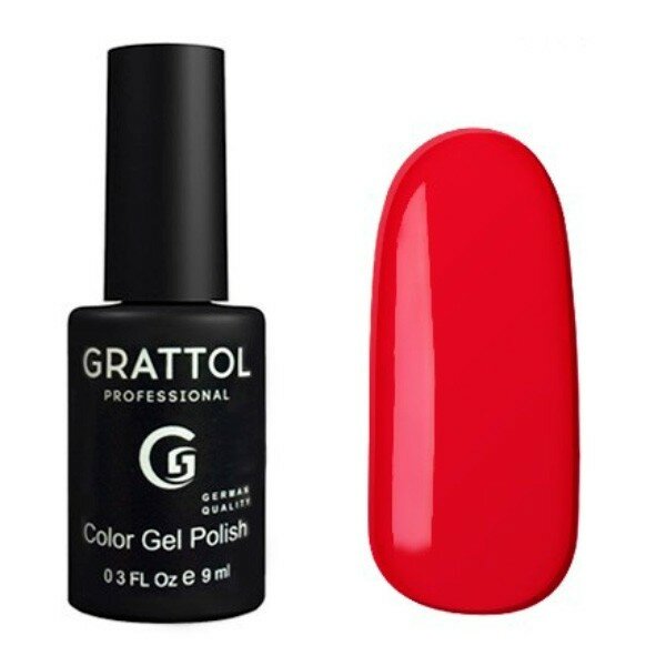 Гель-лак Grattol GTC082 Cherry Red, 9 мл
