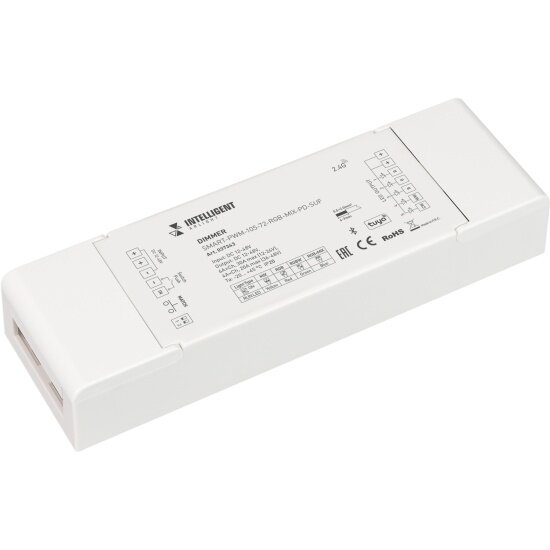Диммер Arlight INTELLIGENT SMART-PWM-105-72-RGB-MIX-PD-SUF (12-48V, 5x6A, TUYA BLE, 2.4G) (IARL, IP2