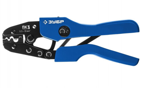 Пресс-клещи Зубр ПК-3 для медных наконечников и гильз 0,5 - 10 мм. кв, Профессионал, 45456-3