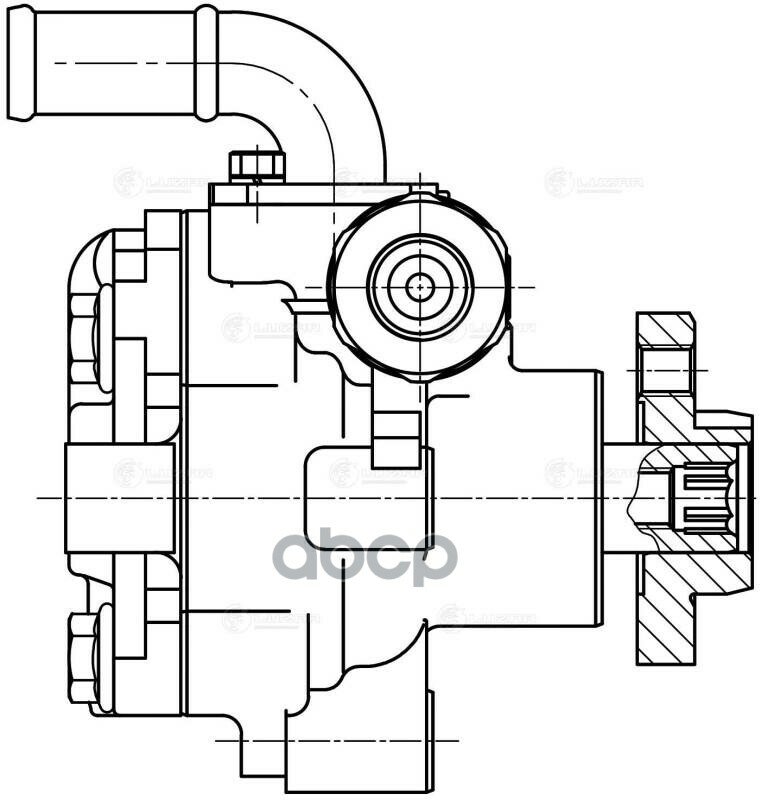 Насос ГУР для а/м Skoda Octavia (96-)/VW Golf IV (97-) 1.4/1.6i (LPS 1806) LUZAR арт. lps-1806