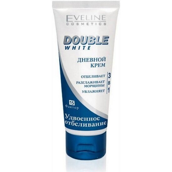 Дневной крем для лица Eveline Double White 3 в 1, 75 мл
