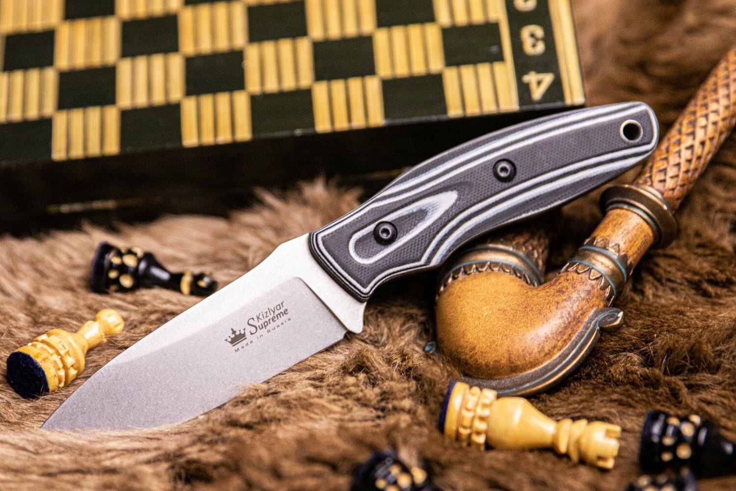 Нож "Urban" сталь D2 Stonewash Kizlyar Supreme