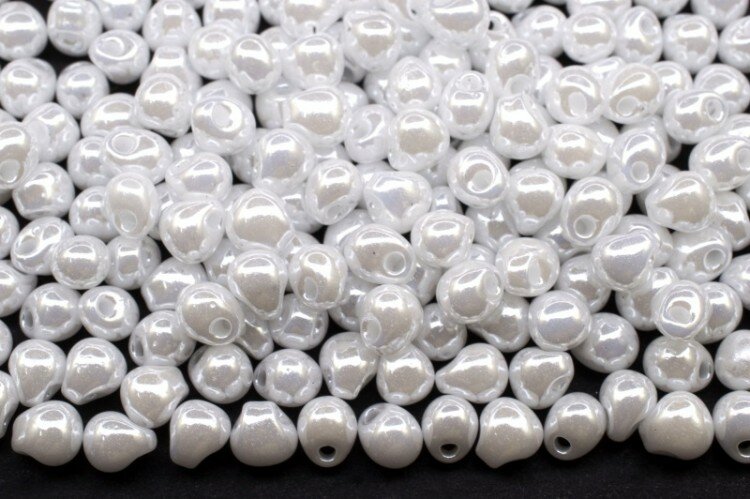 Бисер японский MIYUKI Drops 3,4мм цвет #0420 белый жемчуг, 10 грамм