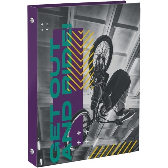 Тетрадь Schoolformat со см блоком 120 л кл BMX FREESTYLE А5 тв обл гл лам на кольцах