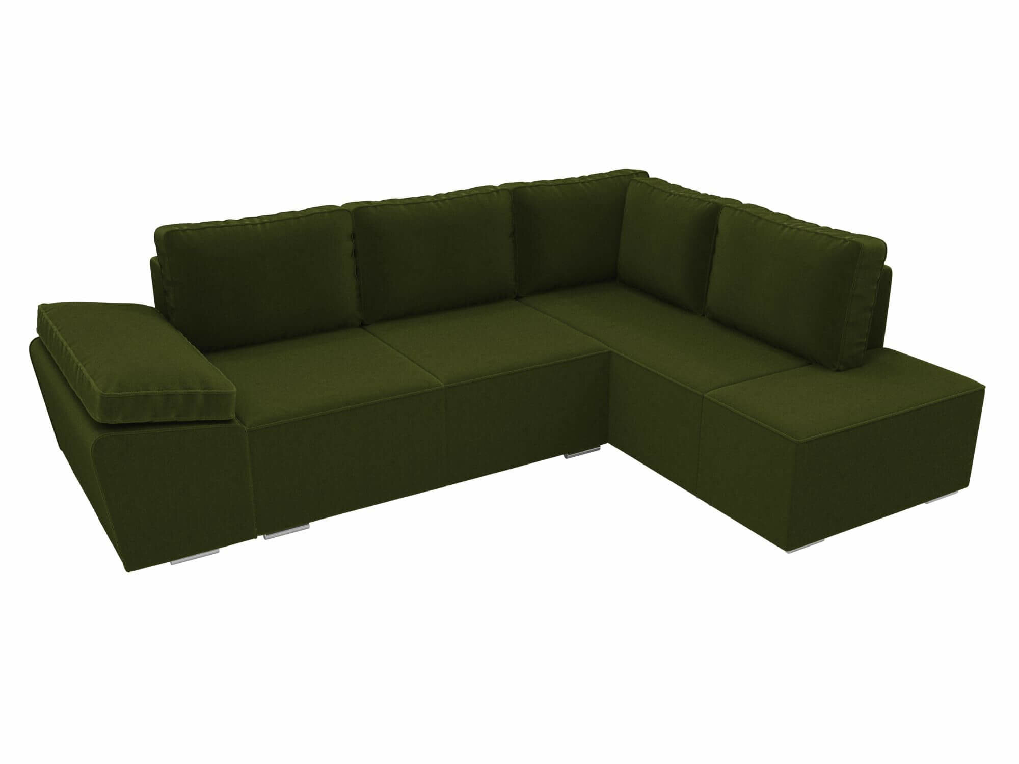 Artum Диван угловой Хавьер, Диван еврокнижка Хавьер микровельвет зеленый правый