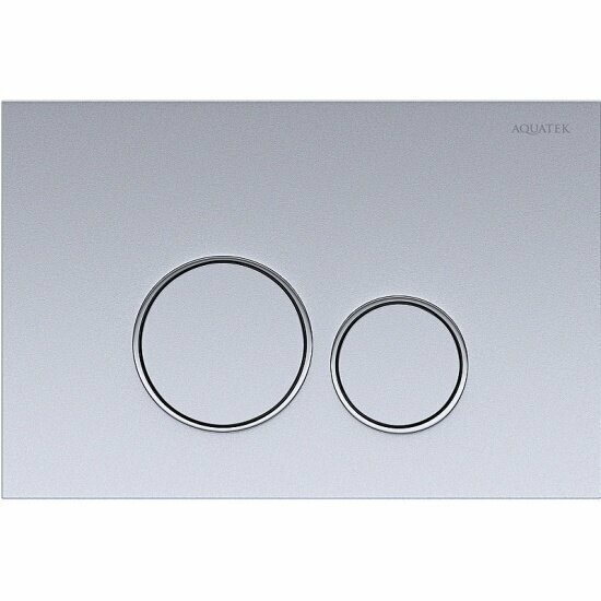 Панель смыва Aquatek Хром матовая ободок хром (клавиши круглые) KDI-0000019