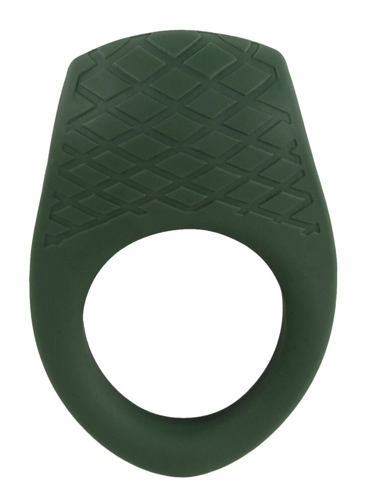 Зеленое эрекционное виброкольцо Luxurious Vibro Cock Ring, зеленый