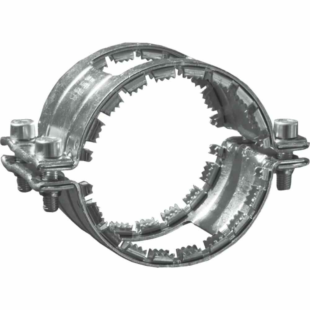 Хомут Walraven BIS Mengering Kombi Kralle, DN-125 7440125, двухсоставной стальной хомут с оцинкованным покрытием