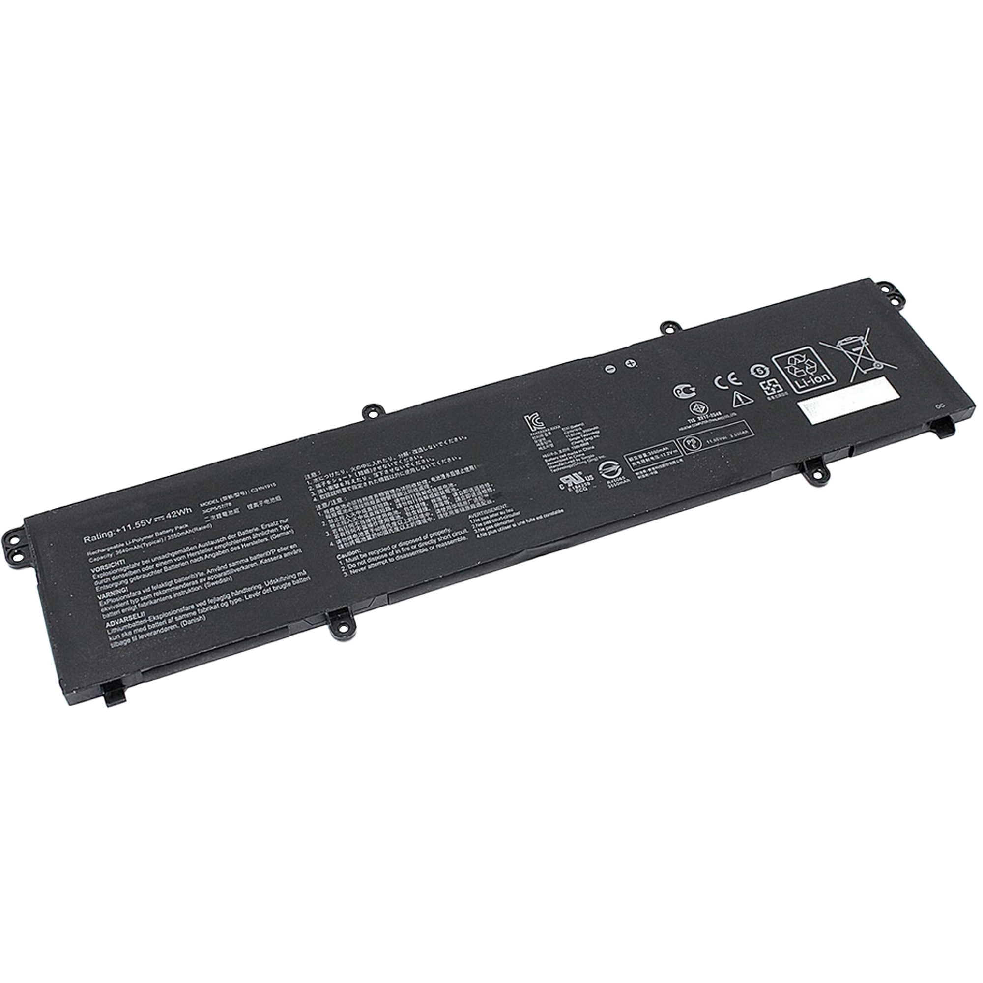 Аккумулятор C31N1915 для Asus Pro BR1100FKA, ExpertBook B1 B1400CEPE 11.55V 42Wh (3640mAh)