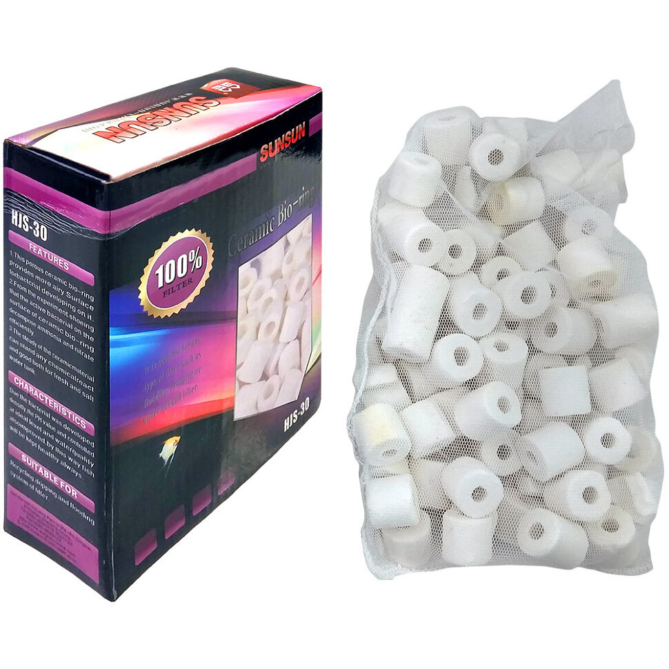 Керамические кольца для фильтра Sunsun мелкопористые 450 гр.