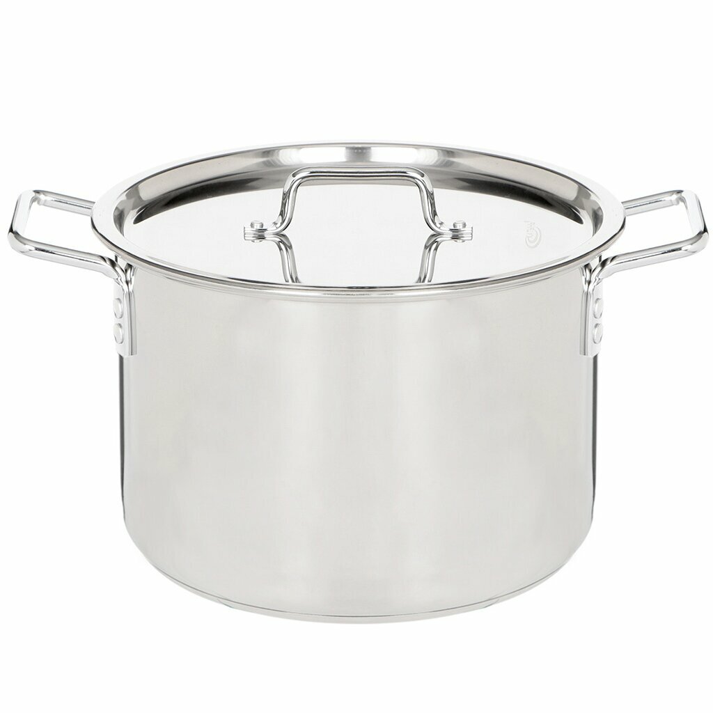 Кастрюля из нержавеющей стали 20л d-35см h-23,5см двойное дно с крышкой