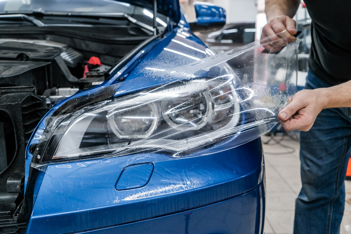 Пленка полиуретановая антигравийная для защиты фар, капота, бампера авто SHADOW GUARD TOP X-5S (500*1524 мм)