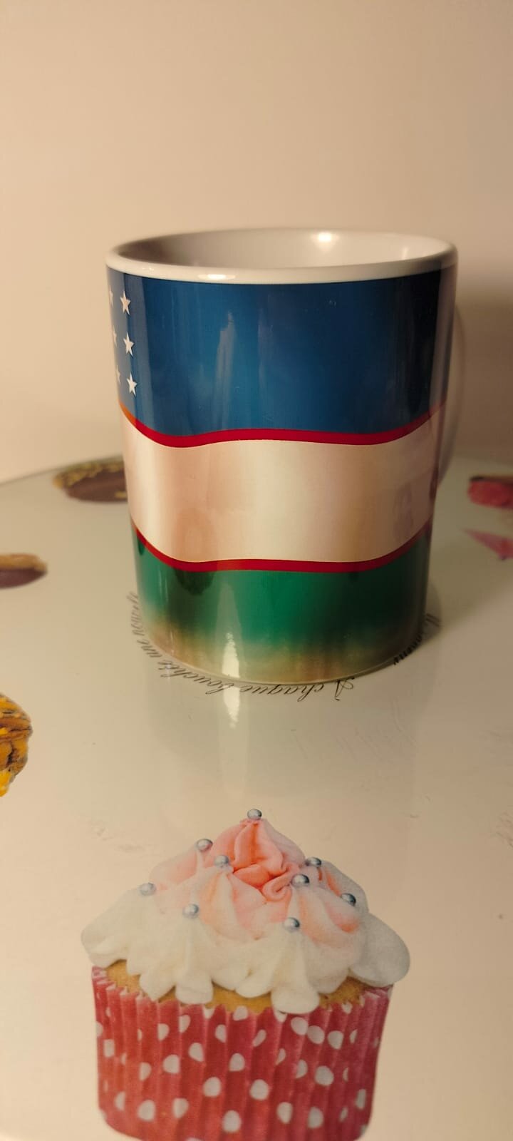 Кружка для чая керамическая с принтом "Узбекистан"объём 300 мл.