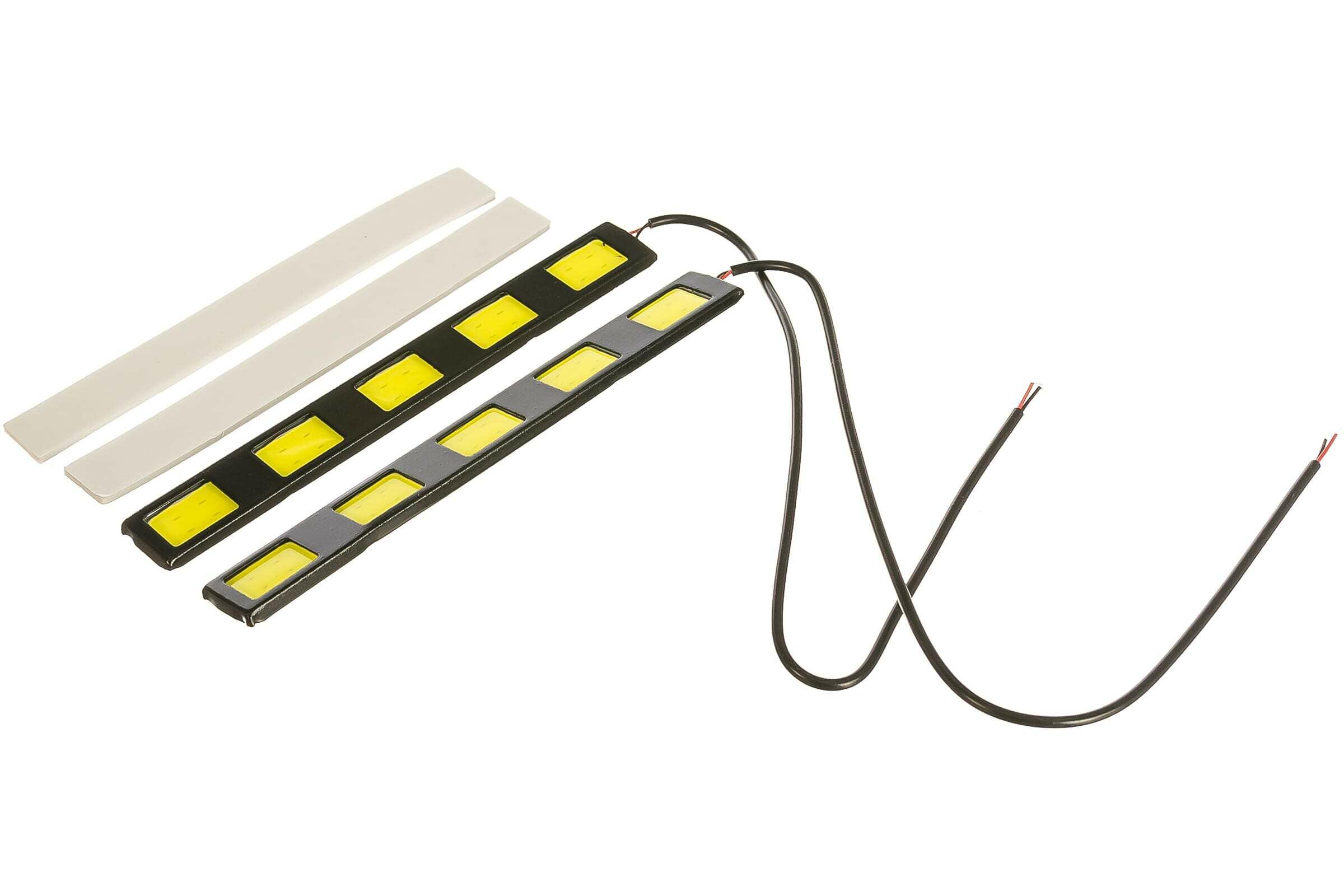 Дневные ходовые огни DAY LIGHT 1 COB MEGA 170х18мм плоские (2шт) MEGAPOWER