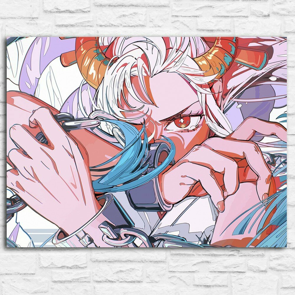 Картина по номерам на холсте аниме Ван пис (One Piece, Yamato, Ямато) - 12626 Г 30x40