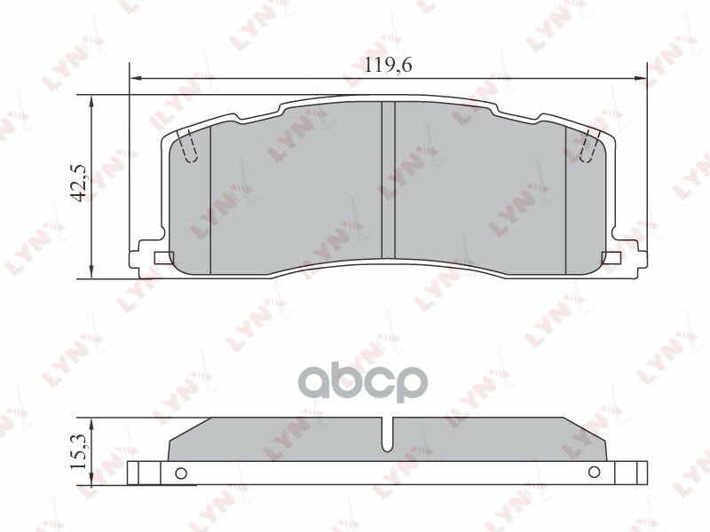 Колодки тормозные задние TOYOTA Previa I(R1) 2.4 90-00 LYNXauto арт. bd-7578