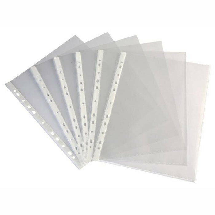 Папка-файл с боковой перфорацией А4 50мкм гладкие комплект 100шт./уп.