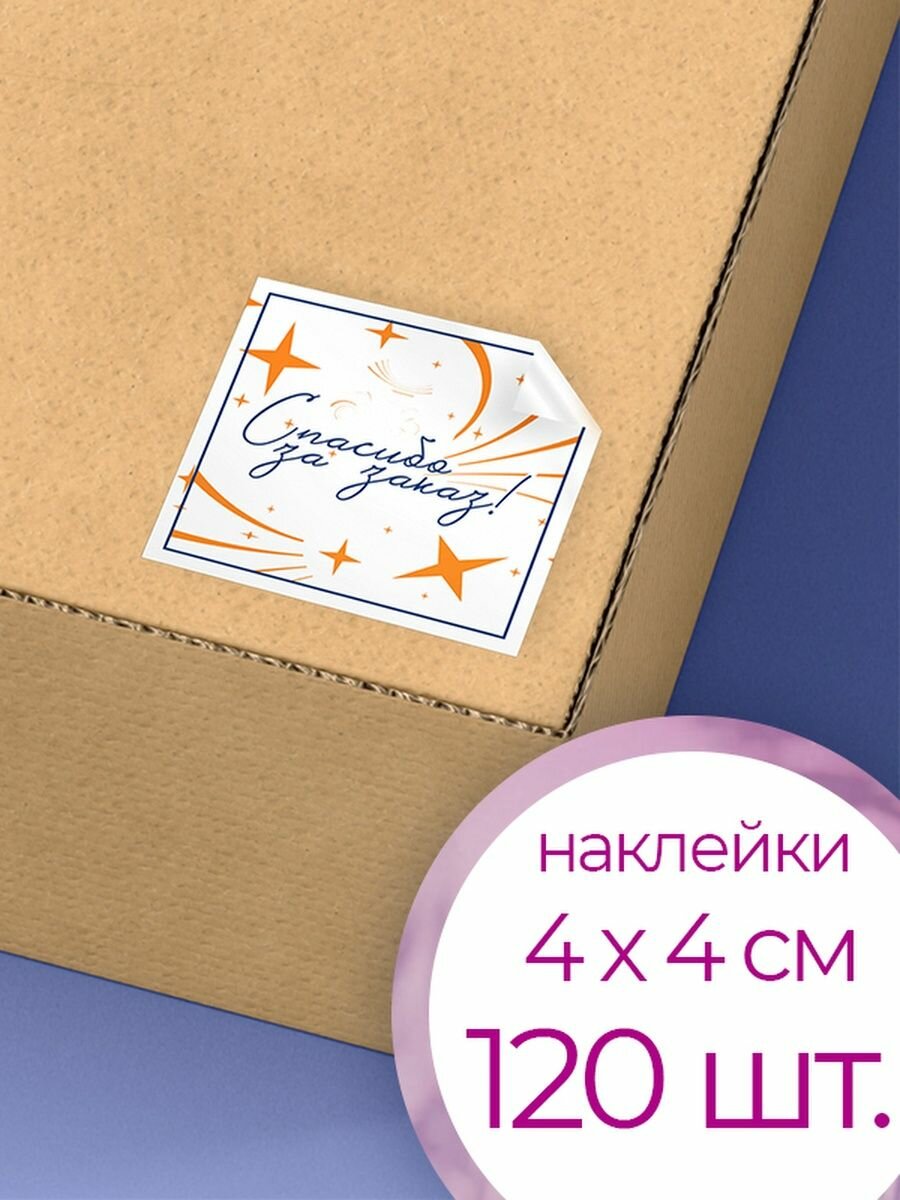 Набор наклеек 4х4 см Спасибо за заказ-1