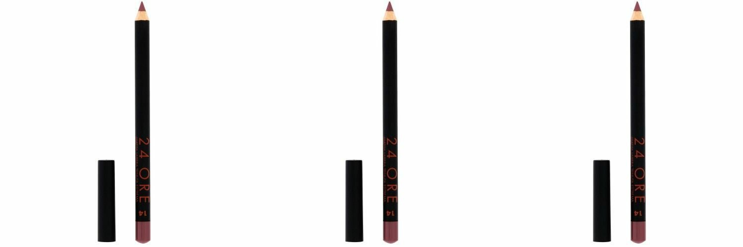 Deborah Milano Карандаш для губ стойкий 24 Ore Long Lasting Lip Pencil, тон 14 серо-нюдовый, 1.5 г, 3 шт