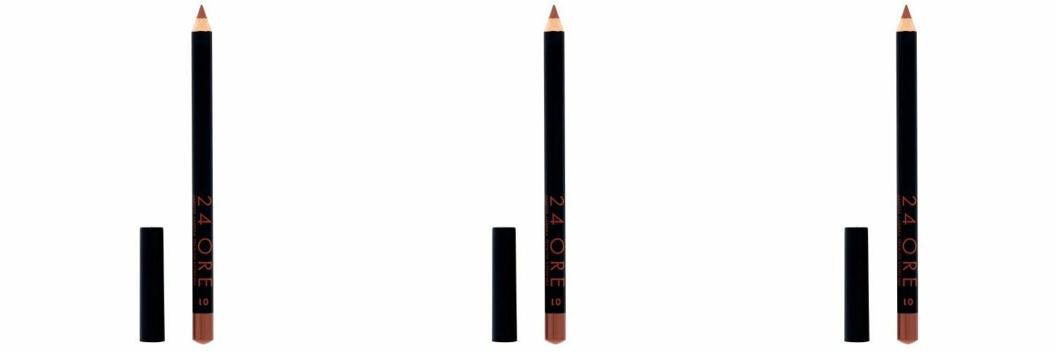 Deborah Milano Карандаш для губ стойкий 24 Ore Long Lasting Lip Pencil, тон 01 нюд бежевый, 1.5 г, 3 шт