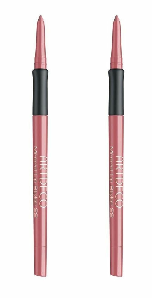ARTDECO Карандаш для губ Mineral Lip Styler тон 22, 0.4 г, 2 шт