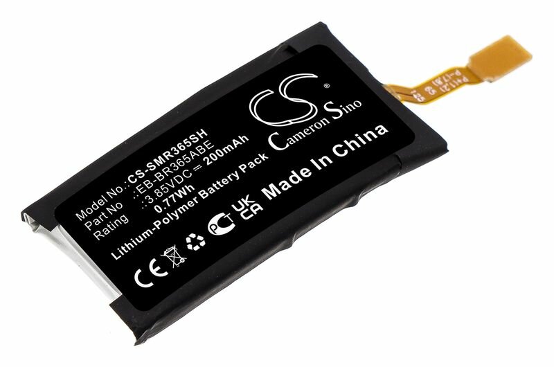Аккумулятор Cameron Sino для умного браслета Samsung Gear Fit 2 Pro, SM-R365, p/n: EB-BR365ABE, 200мАч