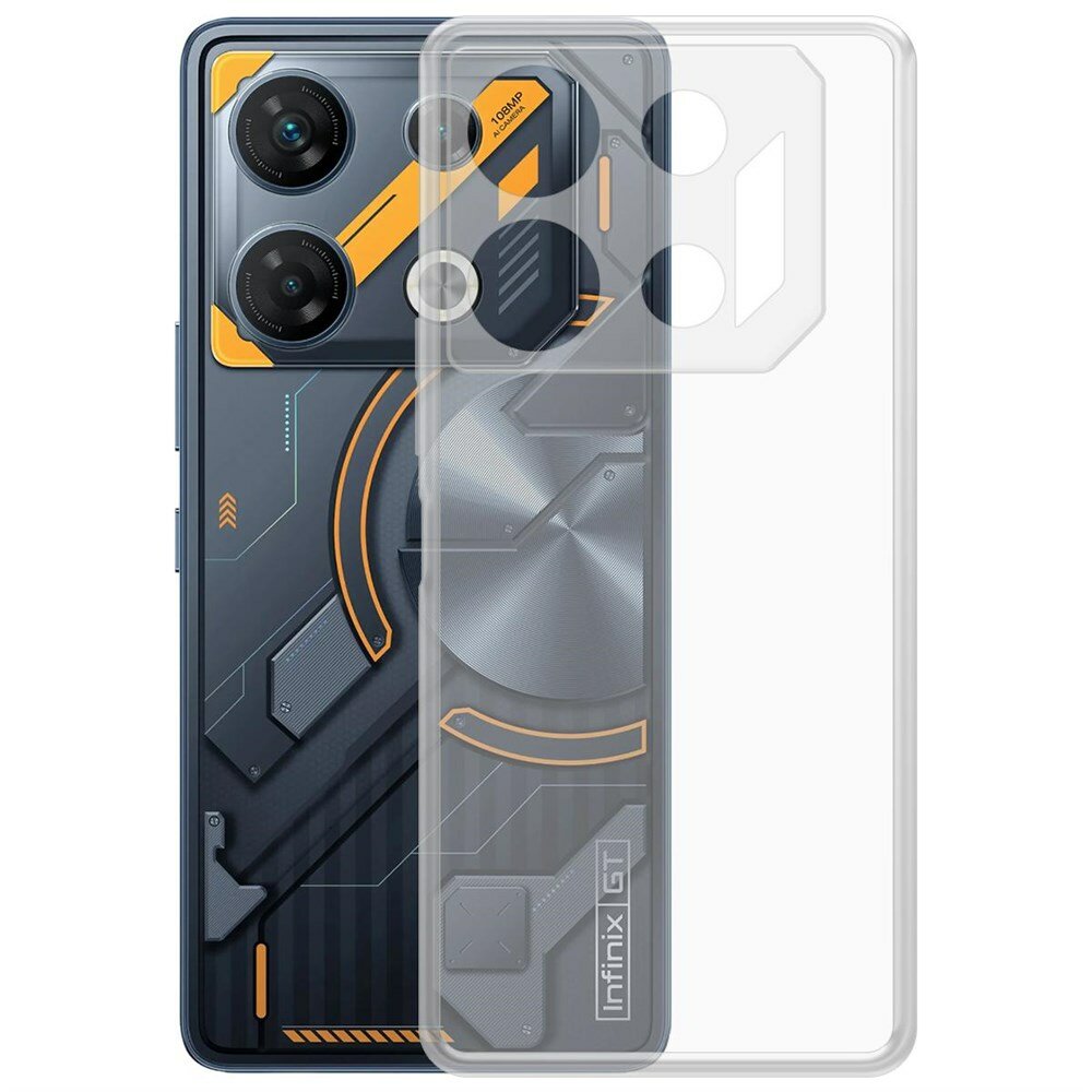 Чехол-накладка Krutoff Clear Case для INFINIX GT 10 Pro, с рисунком, термопластичный полиуретан (TPU)