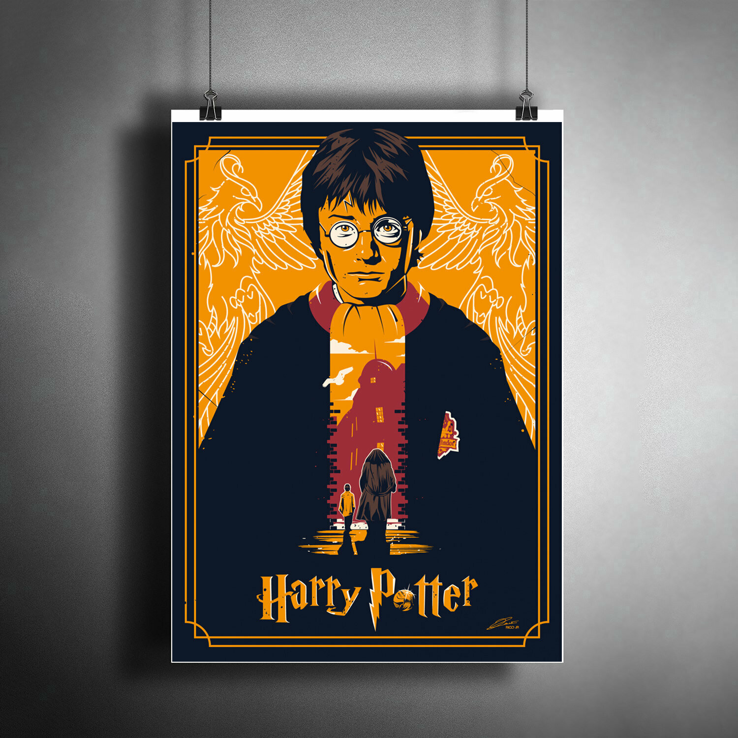 Постер плакат для интерьера "Фильм, книга Дж. К. Роулинг: Гарри Поттер и философский камень. Harry Potter" / A3 (297 x 420 мм)
