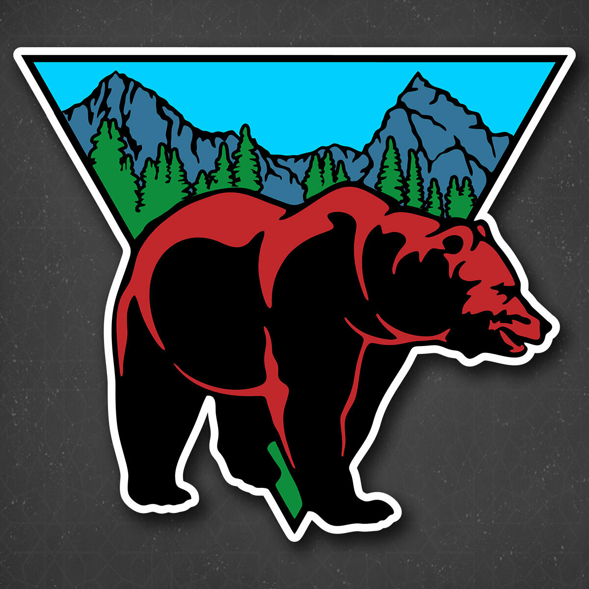 Наклейка на авто "Сибирский медведь" 21x19 см