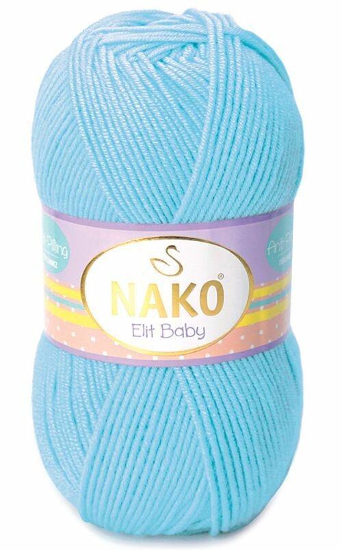 Пряжа Elit Baby (NAKO), неж. голубой - 6723, 100% акрил антипиллинг, 5 мотков, 100 г, 250 м.