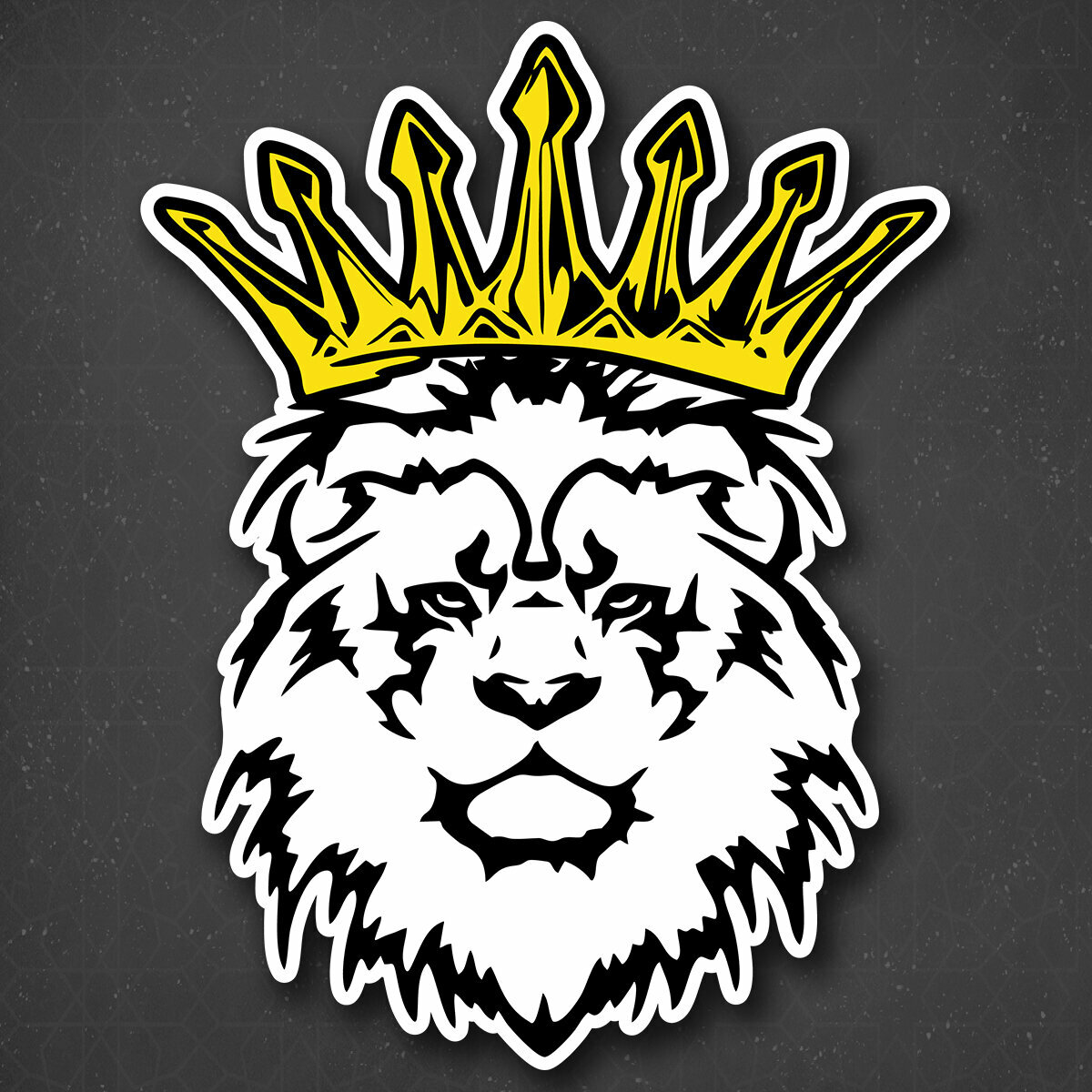 Наклейка на авто "Лев король" 18x24 см