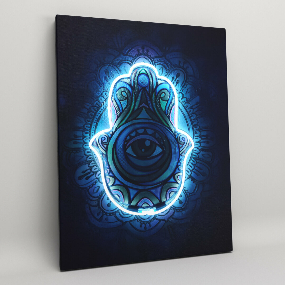 Картина на холсте (интерьерный постер) "Третий глаз чакра", с деревянным подрамником, размер 45x60 см