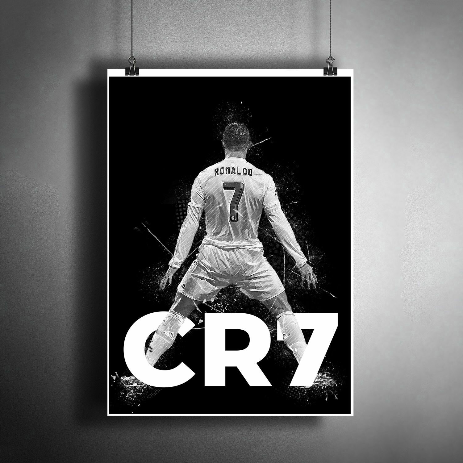 Постер плакат для интерьера "Криштиану Роналду" Ювентус / Декор дома, офиса, комнаты, квартиры, детской A3 (297 x 420 мм)