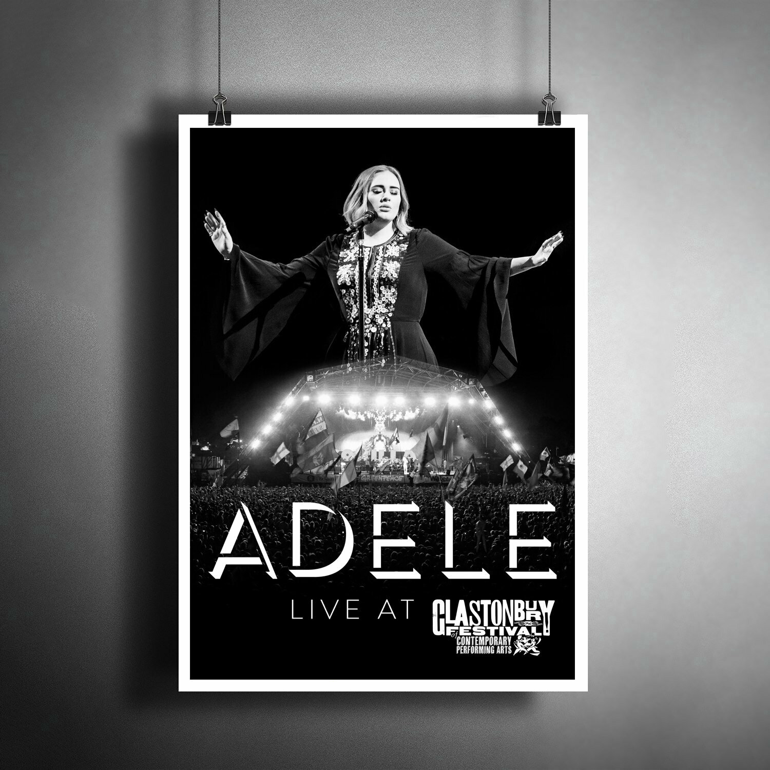 Постер плакат для интерьера "Музыка: Британская певица, автор-исполнитель - Адель (Adele)" / Декор дома, офиса, комнаты, квартиры A3 (297 x 420 мм)