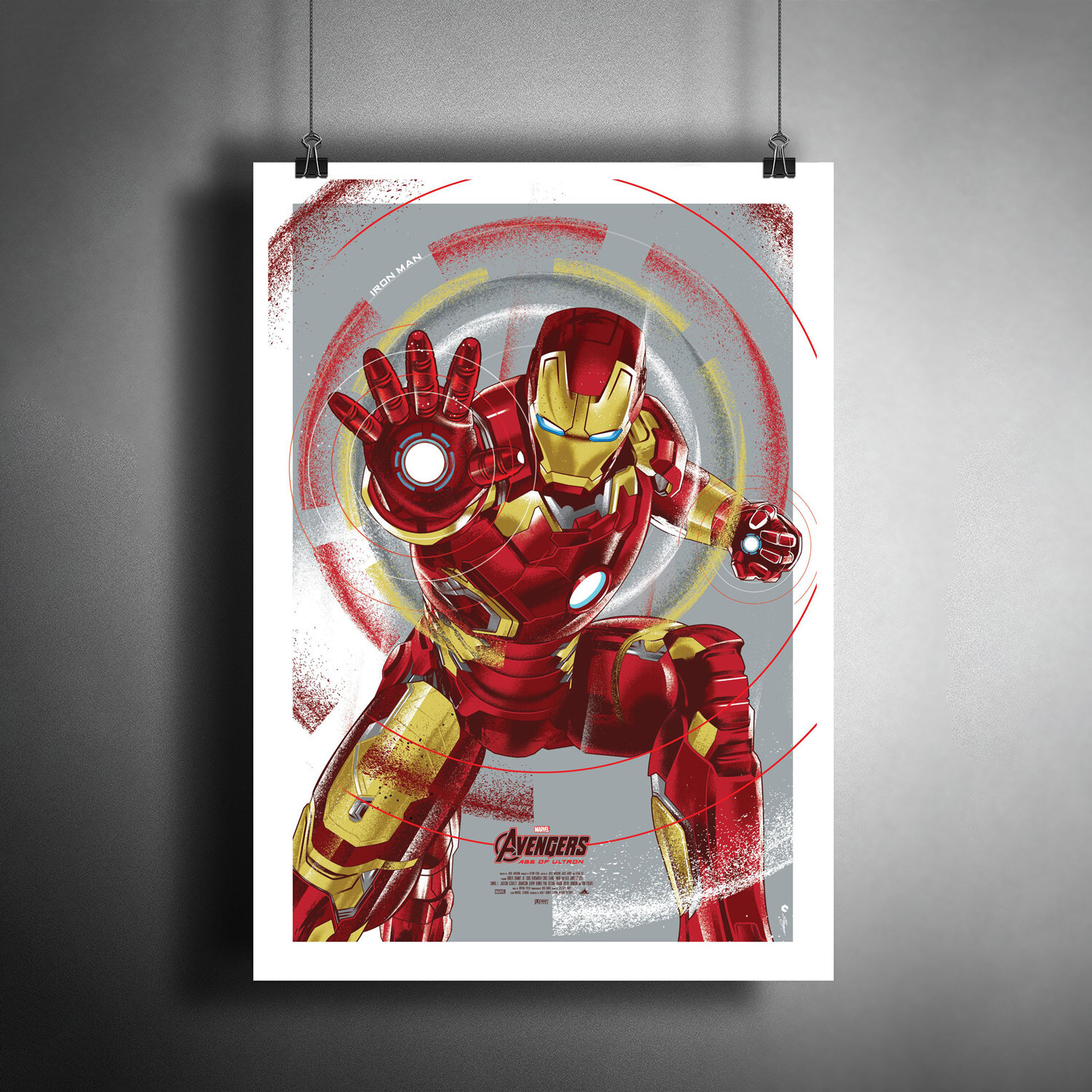 Постер плакат для интерьера "Фильм: Железный Человек. Комиксы Марвел. The Iron Man"/ Декор дома, офиса, комнаты A3 (297 x 420 мм)