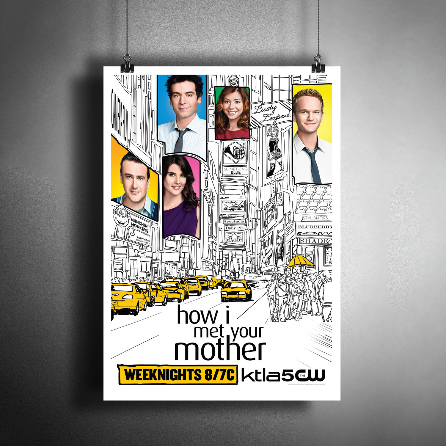 Постер плакат для интерьера "Сериал: Как я встретил вашу маму. How I Met Your Mother" / Декор дома, офиса, комнаты, квартиры A3 (297 x 420 мм)