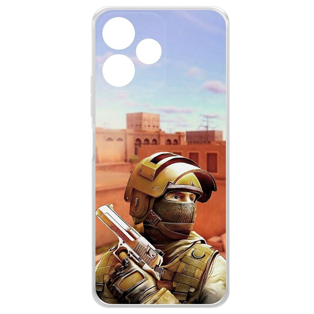 Чехол-накладка Krutoff Clear Case Cтандофф 2 (Standoff 2) - Спец для Xiaomi Poco M6 Pro 5G