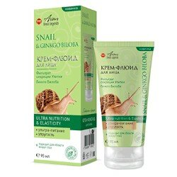 7636 Крем-флюид д/л, шеи и зоны декол. с секрец. улитки «Гинкго Билоба»,95мл