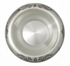 Серебряная тарелка глубокая